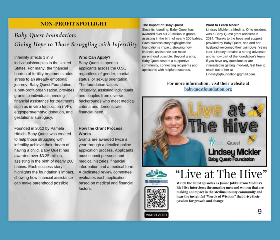 Baby Quest – BizHive – Nonprofit Spotlight Article | BabyQuest Foundation